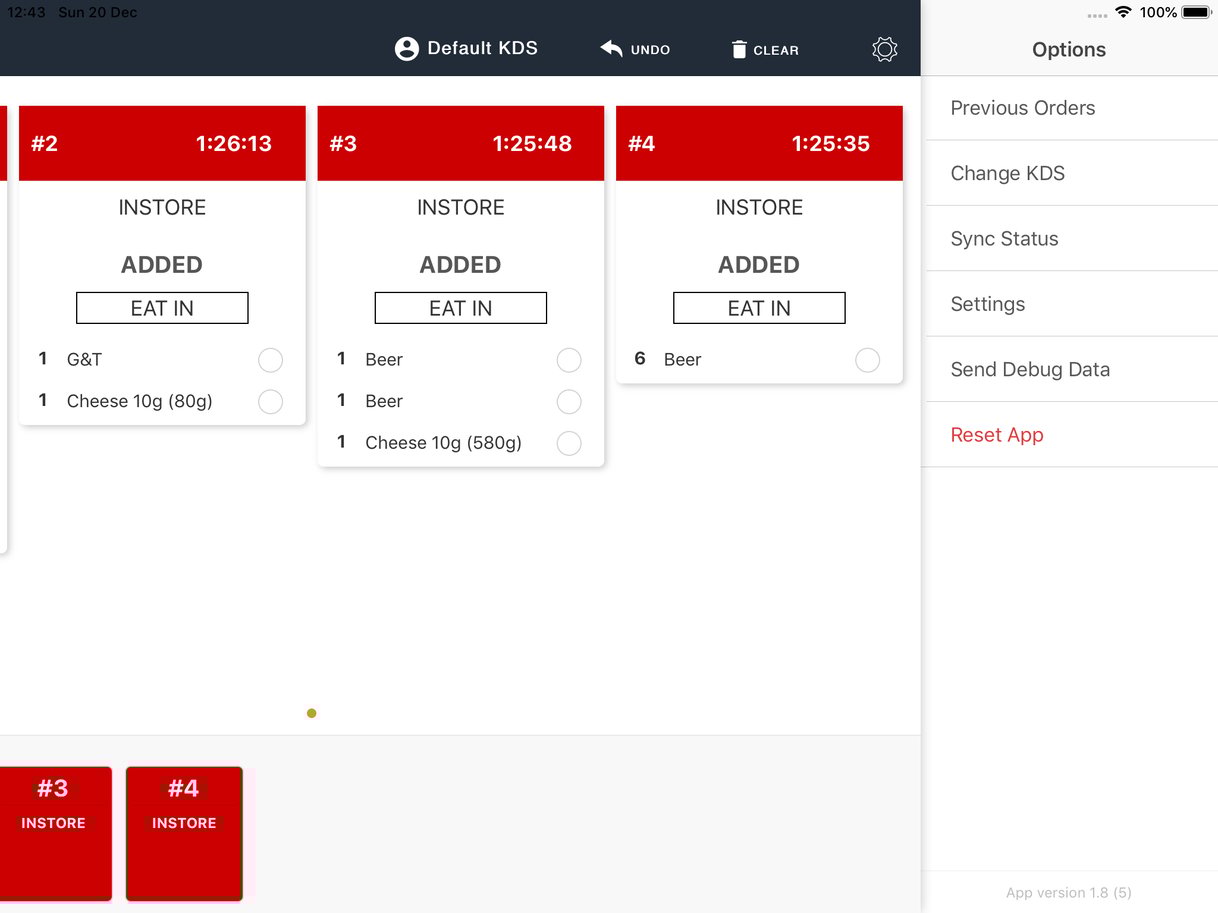 Kitchen Display Screen (KDS) App