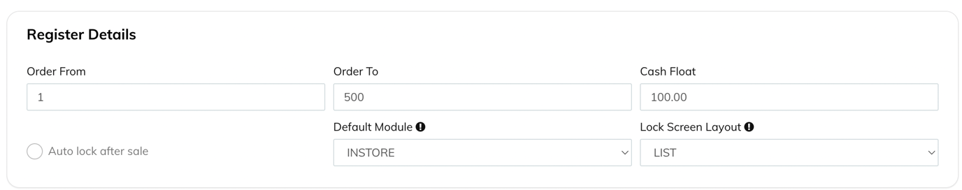 Setting a float on your till