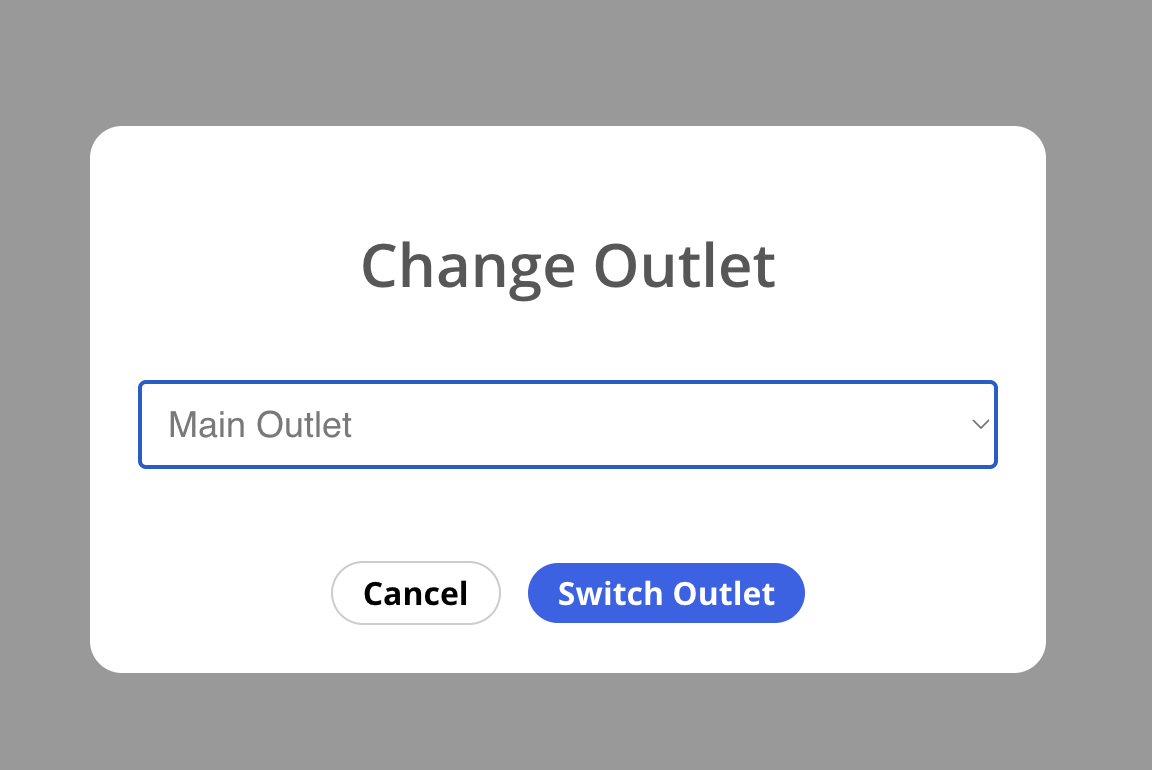 Change Store/Outlet